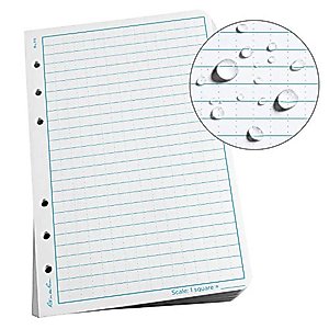 Rite In The Rain Weatherproof Loose Leaf Paper, 4 5/8" x 7", 32# White, Universal Pattern, 100 Sheet Pack (No. 372)