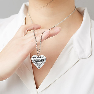 HOFOYA Ohana Means Family Heart-Shape Stitch Pendant Necklace Hawaiian Blessing Jewelry Gifts for Women Teen Girls,Christmas Birthday Gifts for Daughter Sister Best friends.