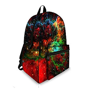 JeremySport TrendyMax Galaxy Pattern Grade Backpack for Elementary Kids 15.5 inch