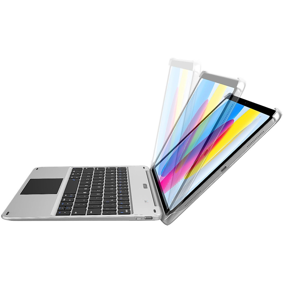 Keyboard Case with Trackpad, Arteck Bluetooth Keyboard with Folio Full Protection Case and Touch Pad for Apple 10.9-inch iPad 10 Generation (2022) with 130 Degree Swivel Rotating