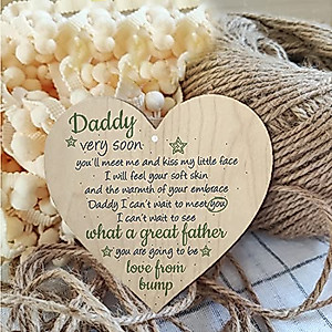 Dadaly Decor Daddy to Be Sign Gifts from Bump for Dad/Father New Born Baby Son Daughter Plaque