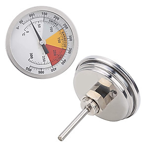 Candy/Deep Fry Thermometer, Cooking Pointer Thermometer Kitchen Thermometer 0‑300℃ 1/2in NPT Stainless Steel for
