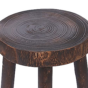 iayokocc Wooden Stool Display Stand, Mini Round Stool Bonsai Holder, Flower Pot Rack, Plant Stand Potted Display Shelf for Office Dining Room Indoor Outdoor Decor