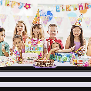 Kesfey 3 Packs Black and White Vertical Striped Tablecloth 54 x 108 Inch Geometric Black Stripe Table Cloths Disposable Plastic Stripe Table Covers Waterproof Picnic Tablecover for Camping Party