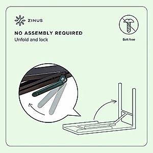 Zinus Mare Folding Desk 55 Inch Computer Workstation Table