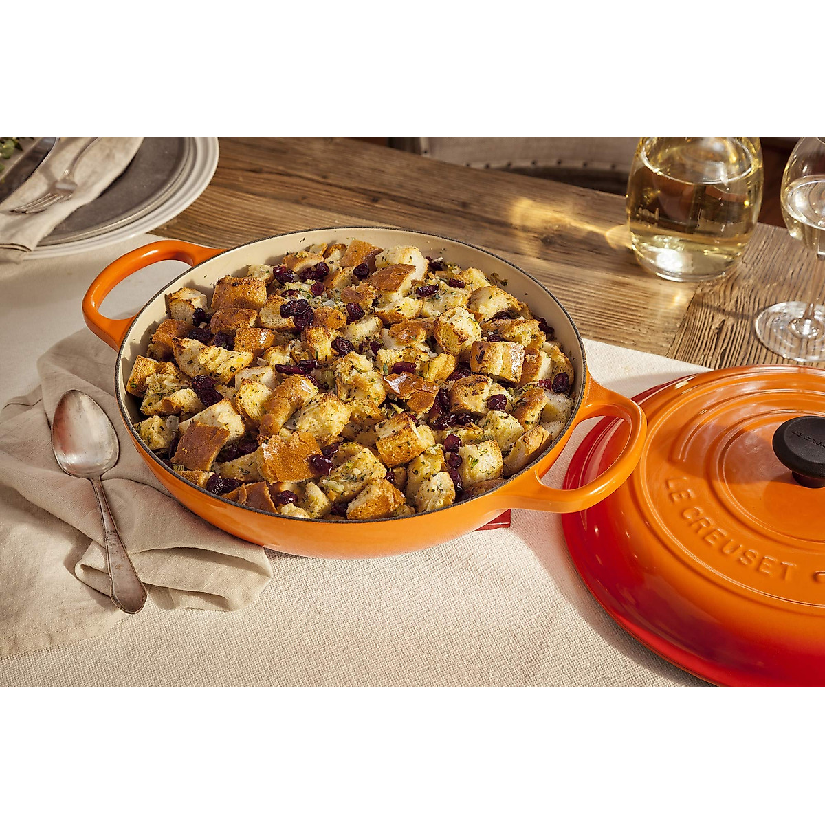 Le Creuset Enameled Cast Iron Signature Braiser, 3.5 qt., Flame