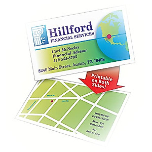 Avery Two-Side Printable Clean Edge Business Cards for Inkjet Printers, White, Matte, Pack of 120 (28877)