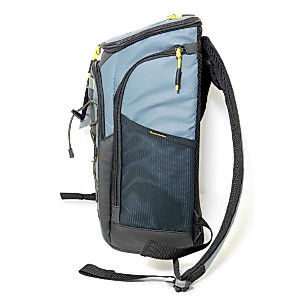 Arctic Zone Backpack Cooler 24 Can + Ice Holder, Black/Blue