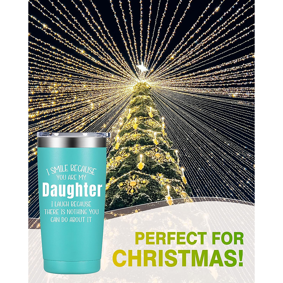 WOELIVE Daughter Gifts from Mom, Dad - Gifts for Daughter - Christmas Birthday Gifts for Daughter, Grown Daughter, Adult Daughter Gifts, 20oz Stainless Steel Insulated Daughter Tumbler