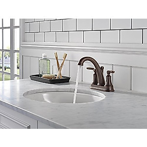 Delta Faucet Woodhurst 2-Handle Centerset Bathroom with Metal Drain Assembly, Venetian Bronze (2532LF-RBMPU)