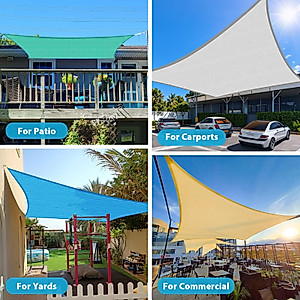Amagenix Sun Shade Sail 12'X12' Curved Edge Outdoor Shade Canopy Sand Breathable 95% UV Block Shade Cloth for Patio Garden Backyard (We Make Custom Size)