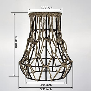 Osasy rattan lampshades Handwoven modern Rattan Lamp Shade, Handmade Wicker Lamp Shade for Table Lamp, Pendant Light, Floor Lamp