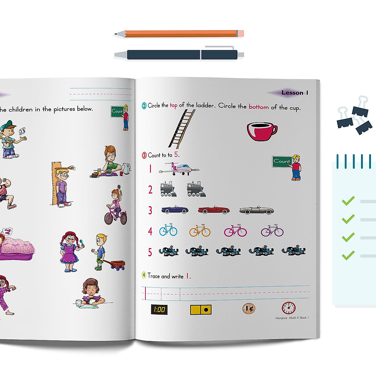 Horizons Kindergarten Math Student Book 1 (Lifepac)