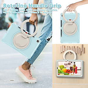 BATYUE Case for Samsung Galaxy Tab S6 Lite 10.4 Inch 2024/2022/2020 (SM-P610/P613/P615/P619/P620/P625/P627), Protective Rugged Cover with Stand, for Kids, Boys, Girls, Frozen Blue