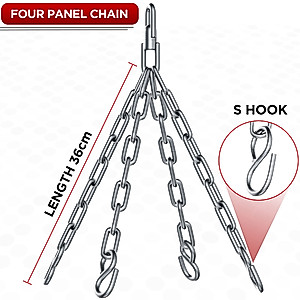 RDX Heavy Duty Boxing Punching Bag Iron 4 Panel Chains Wall Mount Punching MMA Training Hanger