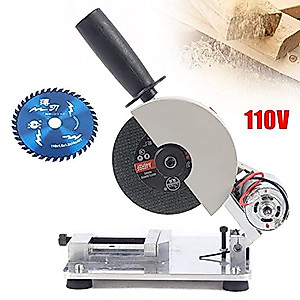 Mini Table Saw 4'' Portable Small Hobby Chop Saw 0-45° Angle Adjustable 9000r/min Woodworking Bench Cut-Off Saw Small Cutting Machine for Soft Metal, Iron Sheet, Wood, Plastic, Aluminum Alloy Cutting