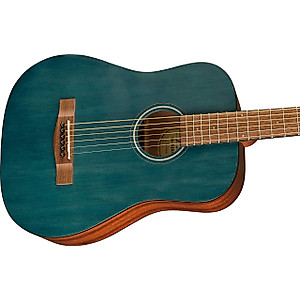 Fender FA-15 3/4-Scale Kids Steel String Acoustic Guitar - Blue Learn-to-Play Bundle with Gig Bag, Strap, Picks, Fender Play Online Lessons, and Austin Bazaar Instructional DVD