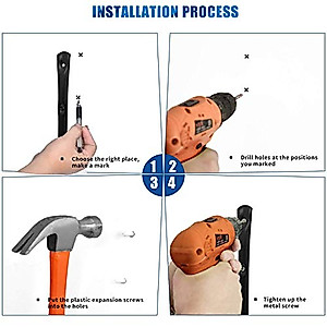 HauSun Heavy Duty 9" Arm Large Indoor Outdoor Storage Hooks Hangers with EVA Protector, Wall Mount Garage Hangers & Organizer for Ladders,Tools,Bikes,Jeep Door Hanger| 6 Pack