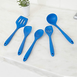 Better Houseware 5Piece Silicone Cooking Utensil Set, , Blue