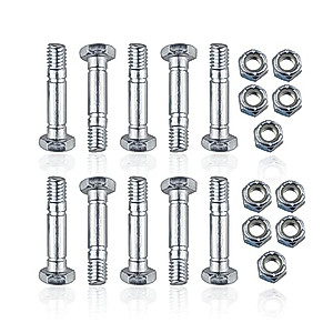 KINTLE 1-1/2" x 5/16" 710-0890 Shear Pins with Nuts Compatible with MTD Auger Drive Snowblowers/Two-Stage Snow Thrower (Except 33" Model E993I) 710-0890 710-0890A (10)