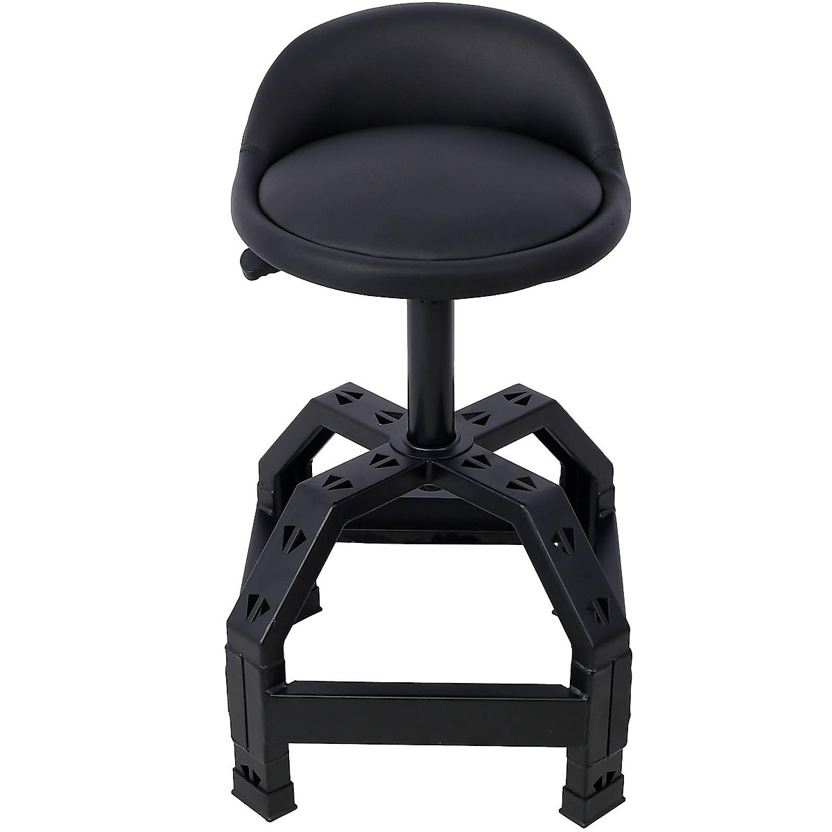 FRITHJILL Heavy Duty Pneumatic 360 Degree Swivel Mechanics Stool with Foam Cushioning and 300 Lb Weight Capacity, Black