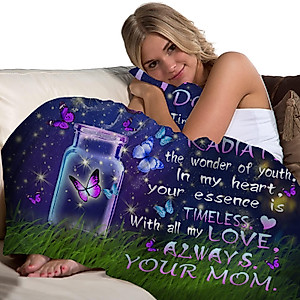 CUDEVS 40th Birthday Gifts for Women, 40 Year Old Birthday Gifts for Women, 40th Birthday Gifts Women Blanket, 40th Birthday Gifts, Daughter Birthday Gift