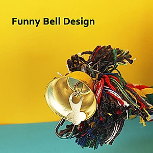 Littledropet Sugar Glider Toys for Climbing and Chewing, Squirrel Hanging Cotton Rope Toy for Rat Hamster,Bird Parrot Perch Swing Toy Cage Accessory 59inch (Length-59inch, Multi-Colored)