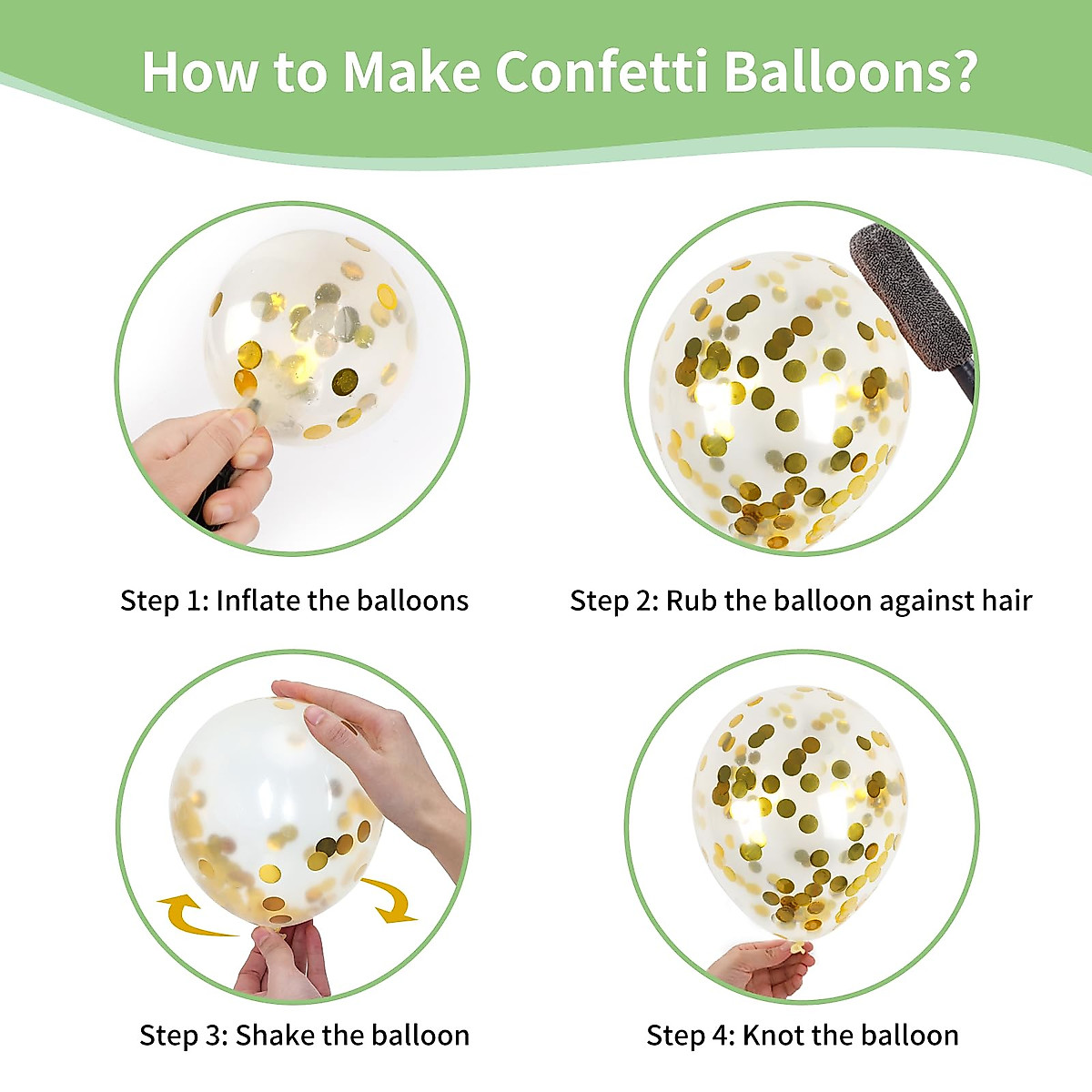 RUBFAC 65 Pcs 12 Inches Sage Green Gold Confetti Balloons Kit, Green Gold Sand White Party Balloons with Ribbons for Tiana Birthday, Wedding, Baby Shower, Graduation, Eucalyptus Party Decorations