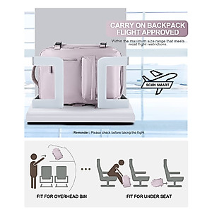 VGCUB Large Travel Backpack Bag for Women Men,Carry on Backpack,17 Inch Laptop Business Work Waterproof Backpack with Laptop Compartment,Person Item Flight Approved,Mochila de Viaje,Pink