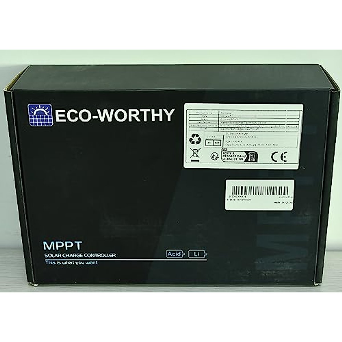 ECO-WORTHY 40A MPPT Solar Charge Controller 12V/24V DC Input & Digital OLED Display & Temp Sensor & Negative Ground, 99% Charging Efficiency Solar Regulator for Lithium, Sealed and Flooded Battery