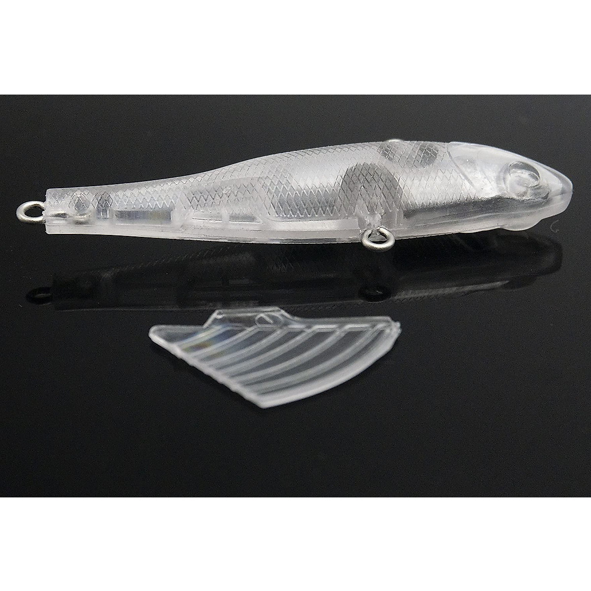 10PCS Unpainted Lure Blanks 13.88g 6.8cm with 4mm Free Fishing Eye VIB Crankbait Baits Simulation Blank Body Clear Hard Baits Trout Salmon Minnow Lure Popper Lures Topwater Freshwater 4mm 8242