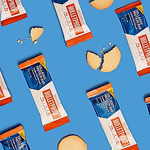 Collagen Protein Bars, Vanilla Shortbread, 11g Protein, 12 Pack, Bulletproof Grass Fed Healthy Snacks, Made with MCT Oil, 2g Sugar, No Added Sugar