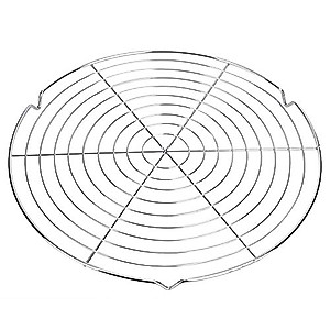 Barbecue Wire Mesh Multifunction Round Grill Net Grill Cooking Grid Grate Wire Steaming Cooling Barbecue Rack/Carbon Baking Net/Pan Grate Outdoor Garden Camping Picnic Tool (32.5 cm / 12.8 in Dia)