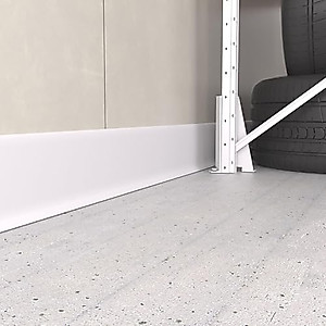 Flexible Baseboard Molding Trim, 4 Inch Self-Adhesive Vinyl Wall Base, Peel and Stick Trim Rubber Cove Base, Wall Base Molding Trim, Baseboard Moulding Trim (20Ft)