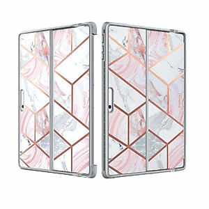 i-Blason Cosmo for Microsoft Surface Pro 11 Case/Pro 10 Case/Pro 9 Case 5G Slim Stylish Protective Bumper Shockproof Stand Folio Case for Surface Pro 9 Compatible with Type Cover Keyboard, Marble