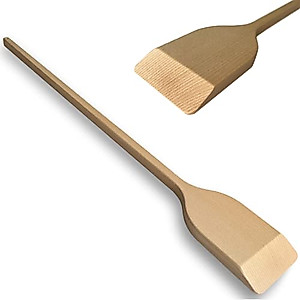 36-in Beech Heavy Duty Wooden Mixing Paddle - Made in Ukraine - Handle Long Stir for Cooking Cajun Crawfish Boil and Brewing Beer - Stirring Spatula for Brewing, Mixing, Grill, Camping in Big Stock Pots