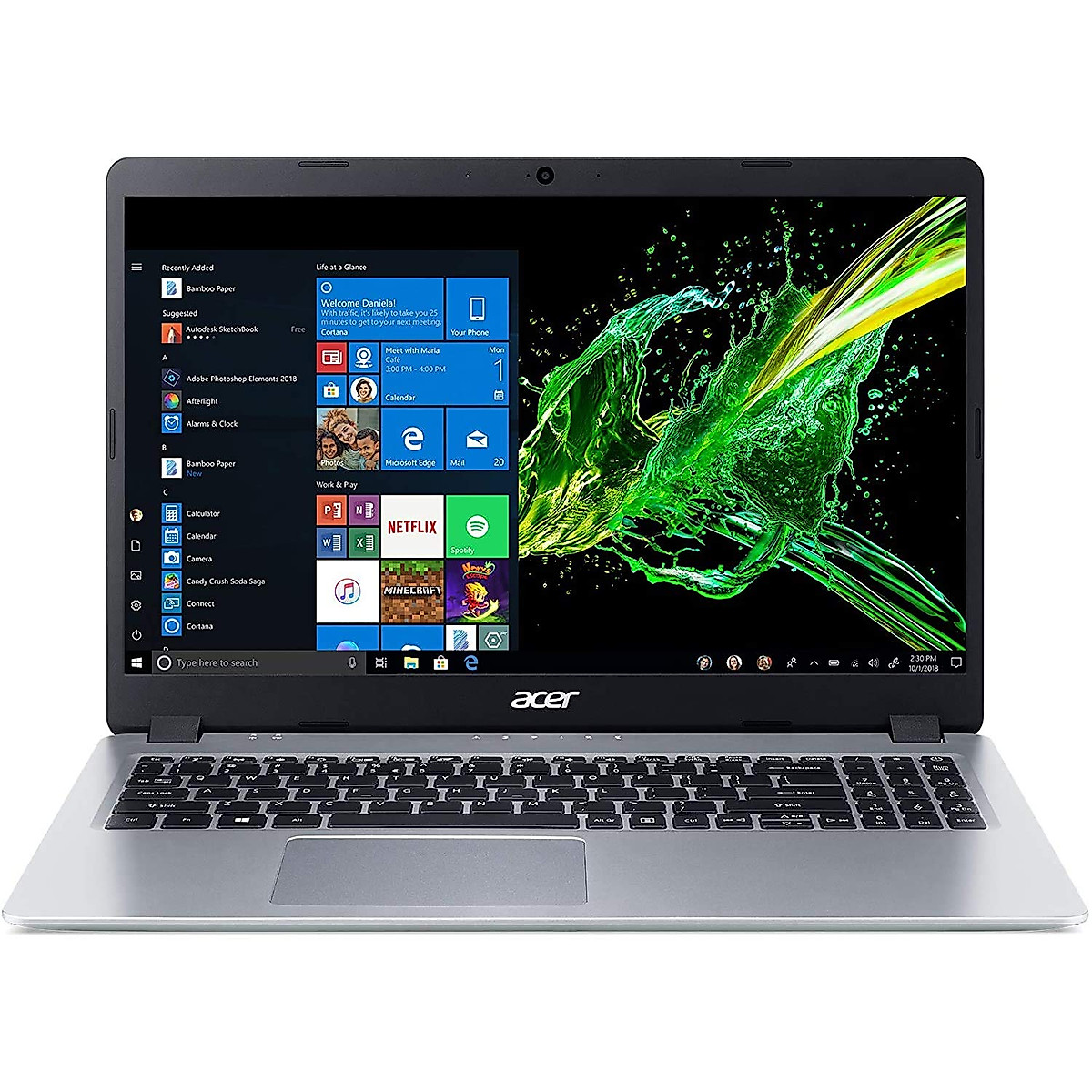 acer 2021 Newest Aspire 5 Slim Laptop, 15.6 inches Full HD IPS Display, AMD Ryzen 3 3200U (up to 3.5GHz), Vega 3 Graphics, 16GB DDR4, 1TB SSD, Backlit Keyboard, Windows 10 + Oydisen Cloth