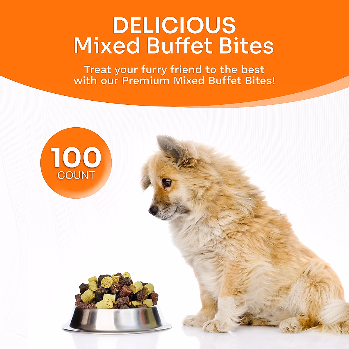 ReThink Pet 100 Pieces Dog Training Treat, Protein Rich Bites with Beef, Lamb & Chicken, High Digestible, Healthy Dog Training Treats, Great Tasting, Long Lasting, Dog Chew, Suitable for Small Dog