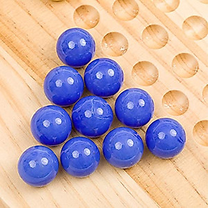 Regal Games - Chinese Checkers -11.5” Natural Wood Game Board with 60 Glass Marbles Assorted, Fun, Family-Friendly Board Game - Ideal for Up to 6 Players Ages 8+