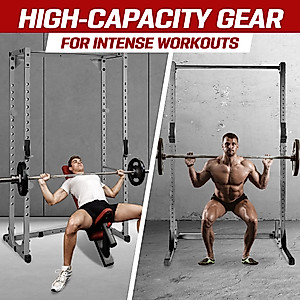 Yes4All Power Rack Attachment – J-Hook Barbell Fit 2x2 or J-Hook Barbell Fit 3x3 in Square Tube