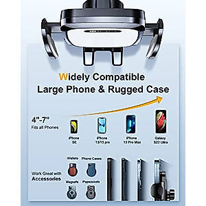 Humixx 【2022 Stable Nano Suction Cup】 Phone Mount for Car Universal Hands-Free Suction Cell Phone Holder for Car Dashboard Air Vent Car Phone Holder Mount for Samsung iPhone 13 14 Plus Pro Max