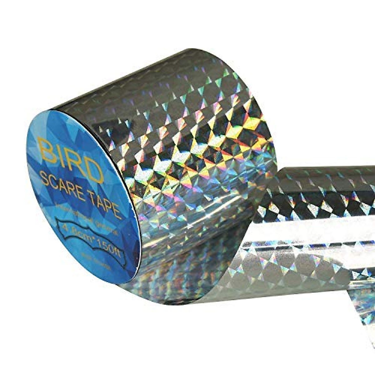 Reflective Scare Tape, 1.9” by 350ft Double Sided Tape to Keep Away Birds, Pigeons, Crows, Woodpecker, and More