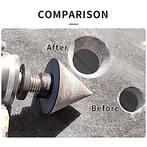 BTBLBITS Diamond Beveling Chamfer Bit 0-2" (50mm) Countersink Drill Bits for Hole Enlarging Trimming in Tile Granite Marble Porcelain Ceramic W/ 5/8"-11 Thread for Angle Grinders & 3/8” Hex Shank