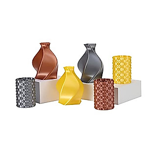 PLA Silk Gold Yellow 3D Printer Filament 1.75mm, RongTong 3D Printing Silk PLA 1kg/2.2lb Spool Printing Material, Silky Shiny Metallic Luster Surface Filament, Fits Most FDM 3D Printers