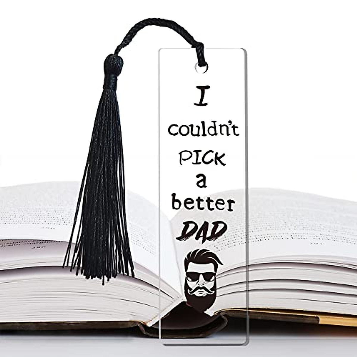 Better Dad Inspirational Bookmark Gifts for Dad, Dad Bookmarks for Dad Uncle Grandpa Father's Day Gifts from Daughter Son