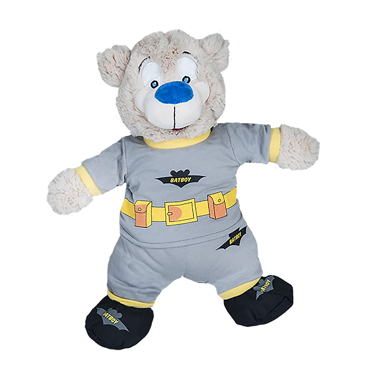 Batboy PJ's W/Slippers Teddy Bear Clothes Outfit Fits Most 14" - 18" Build-A-Bear, Vermont Teddy and Make Your Own Stuffed Animals