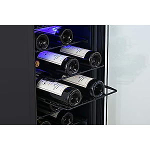 EdgeStar BWR301BL 15 Inch Wide 30 Bottle Built-In Wine Cooler with Slim Design