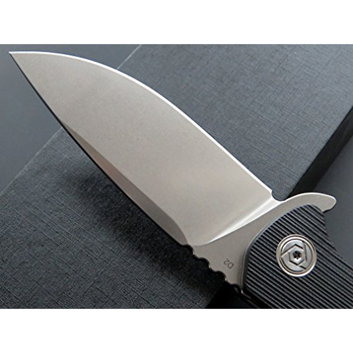 Eafengrow CH3504-G10 Flipper Folding Knife Camping Fruit Pocket Knives EDC Tools D2 Blade Ball Bearings Outdoor Tool (black)