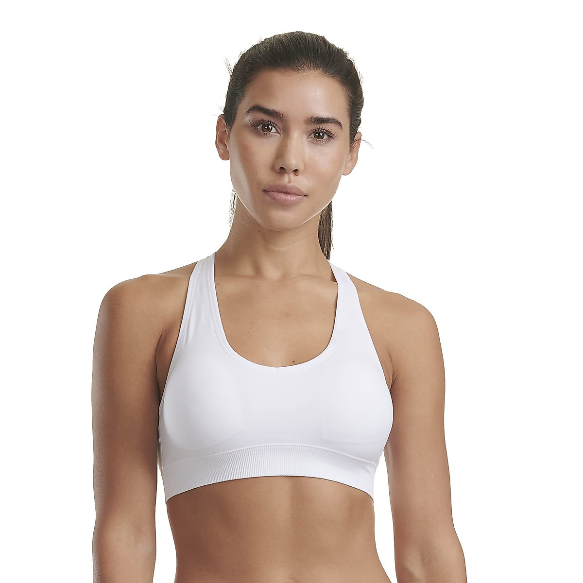 Spalding Women's Activewear Multi-Strap Sports Bra, Regular & Plus Size, White, M