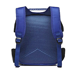 QWZY Toddler Boys Girls Backpack Waterproof Cartoon Truck Car Kindergarten Child Snack School Bag (Blue)